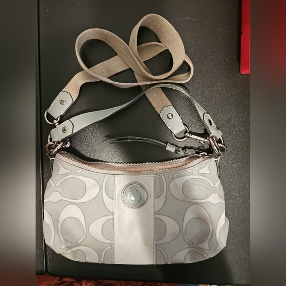 Coach | Bags | Coach Crossbody Bag In Gray Signature Purse | Poshmark
